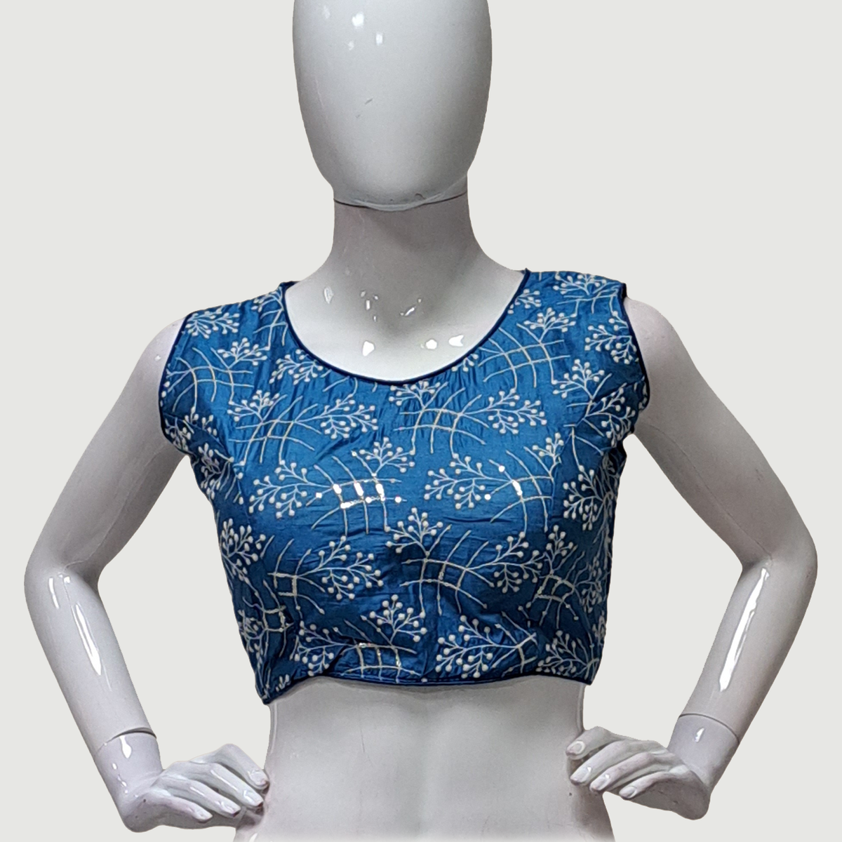 Deep Blue Embroidered Blouse – Jayshrees / Rivaz