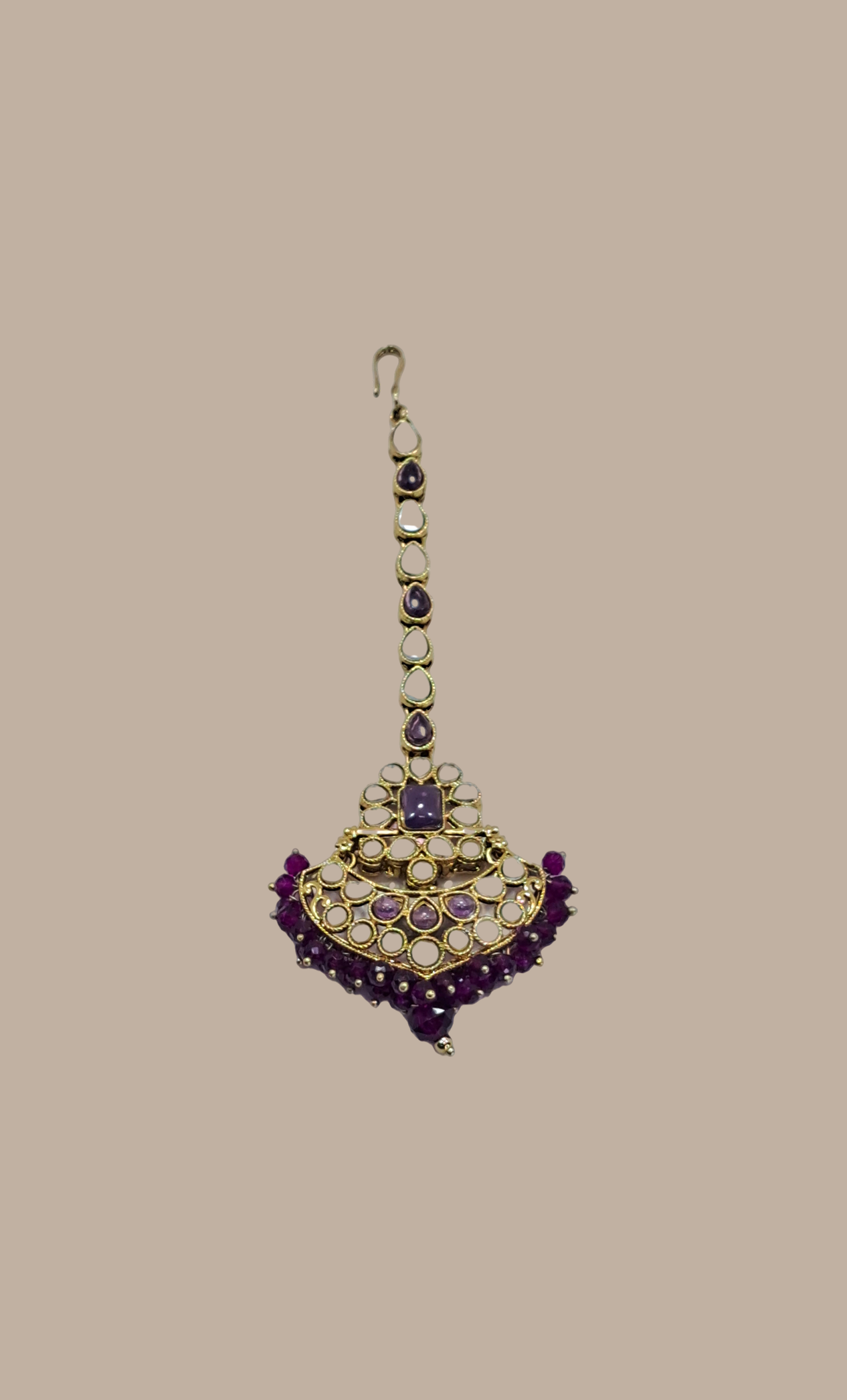 Purple Stone Work Sirbandi – Jayshrees / Rivaz
