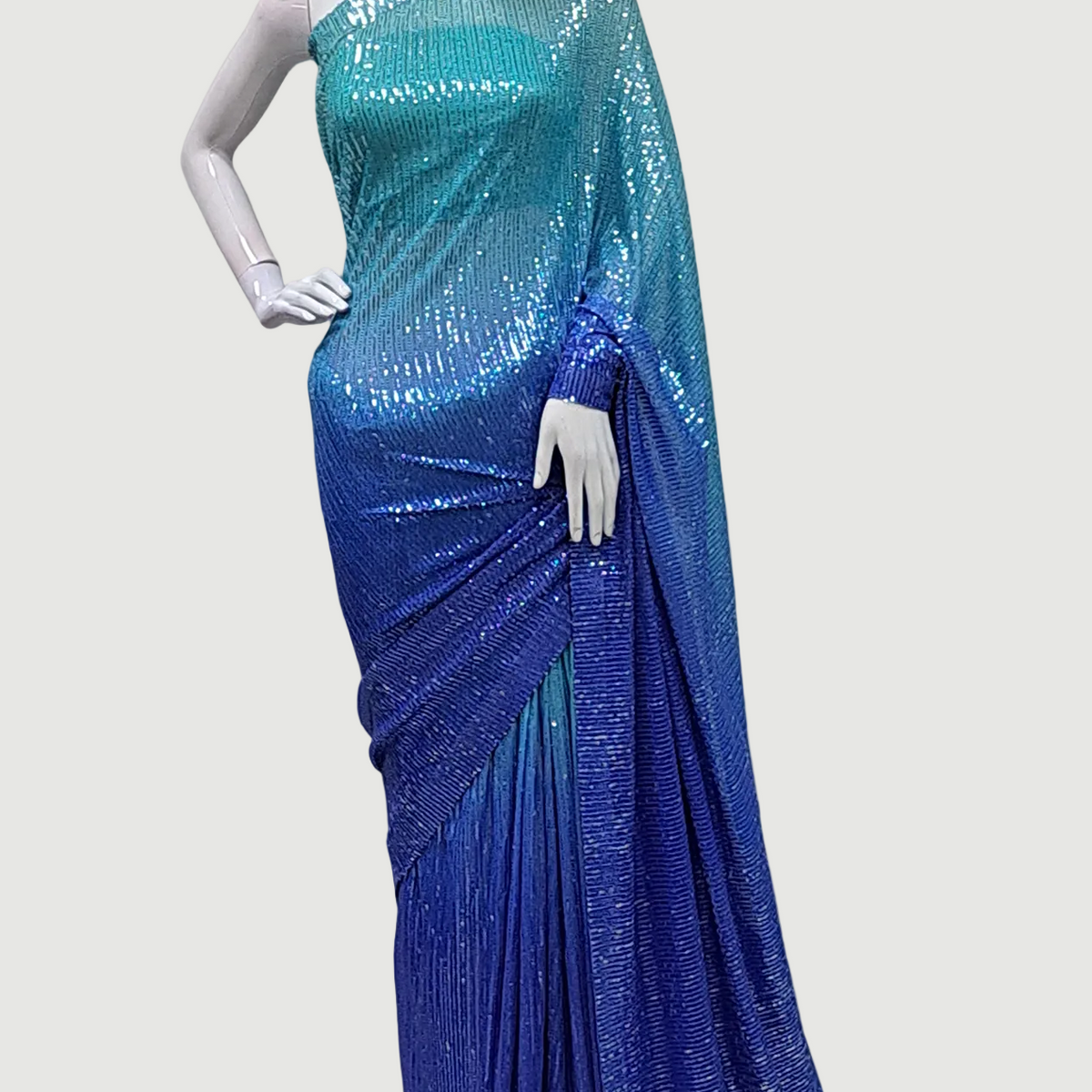 Deep Blue Sequin Embroidered Sari – Jayshrees / Rivaz